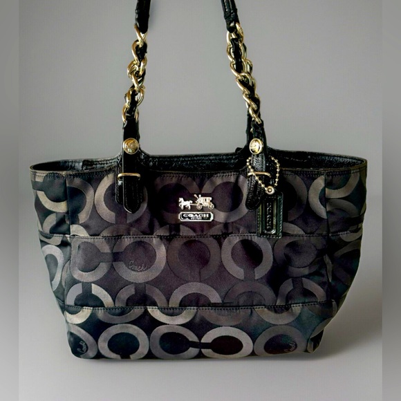 Coach | Bags | Coach Black Silver Optic C Purse No 5575 Beautiful ...